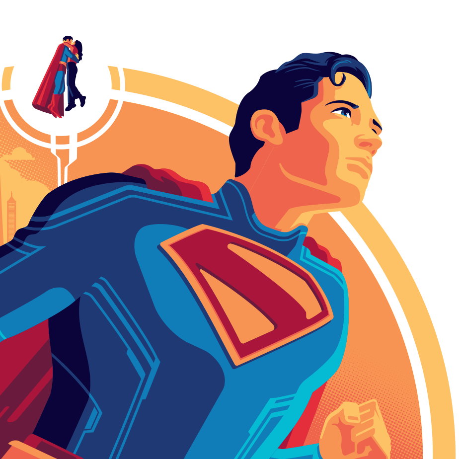 SUPERMAN sdcc edition screenprint – strongstuffstore