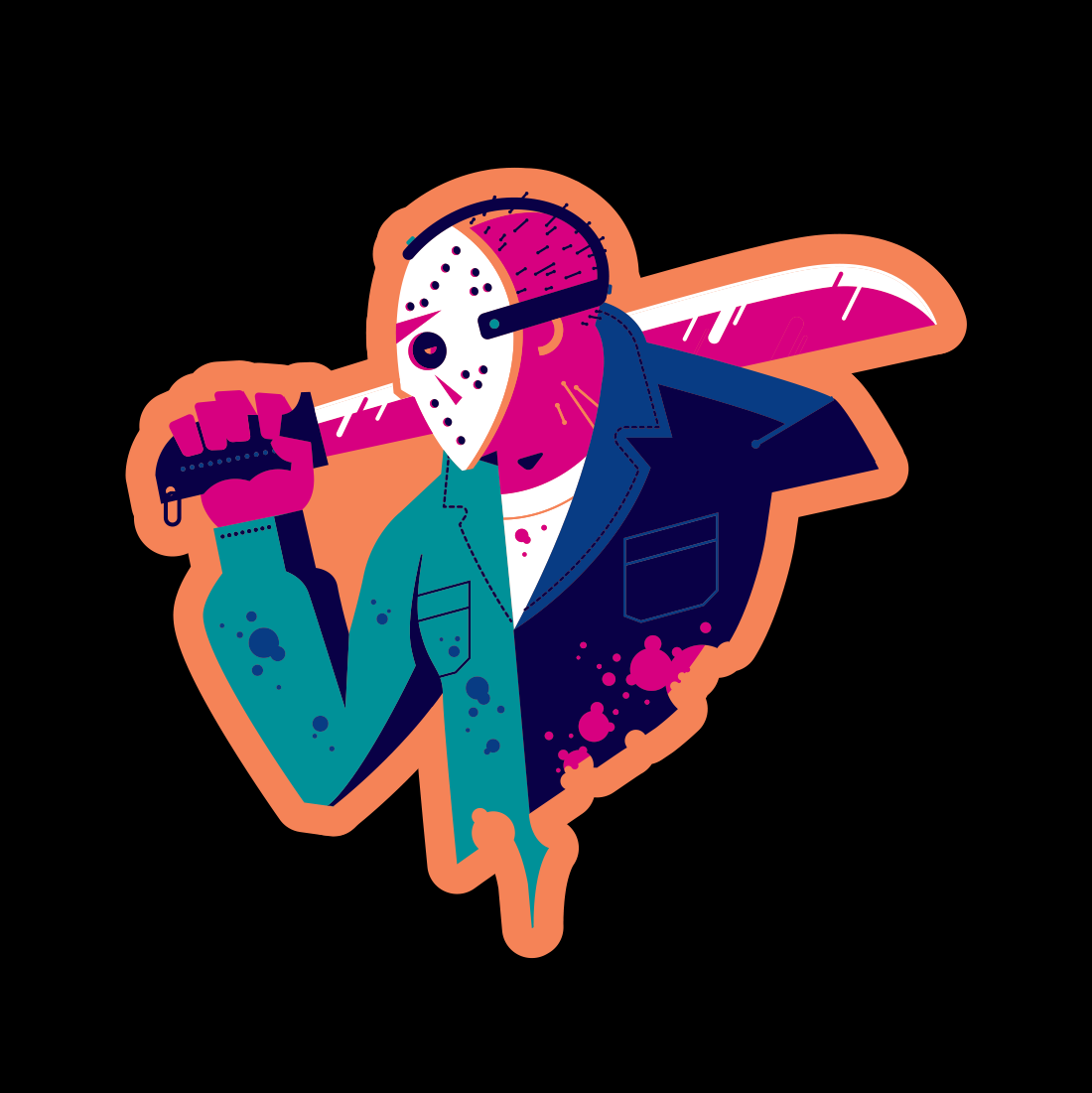 SLASHERS / 3-sticker set – strongstuffstore