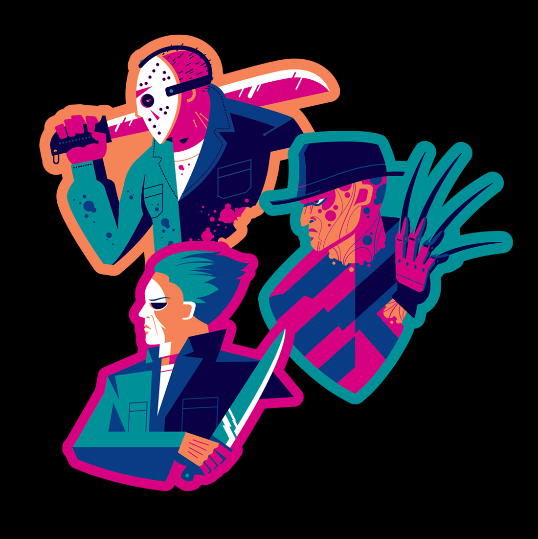 SLASHERS / 3-sticker set – strongstuffstore