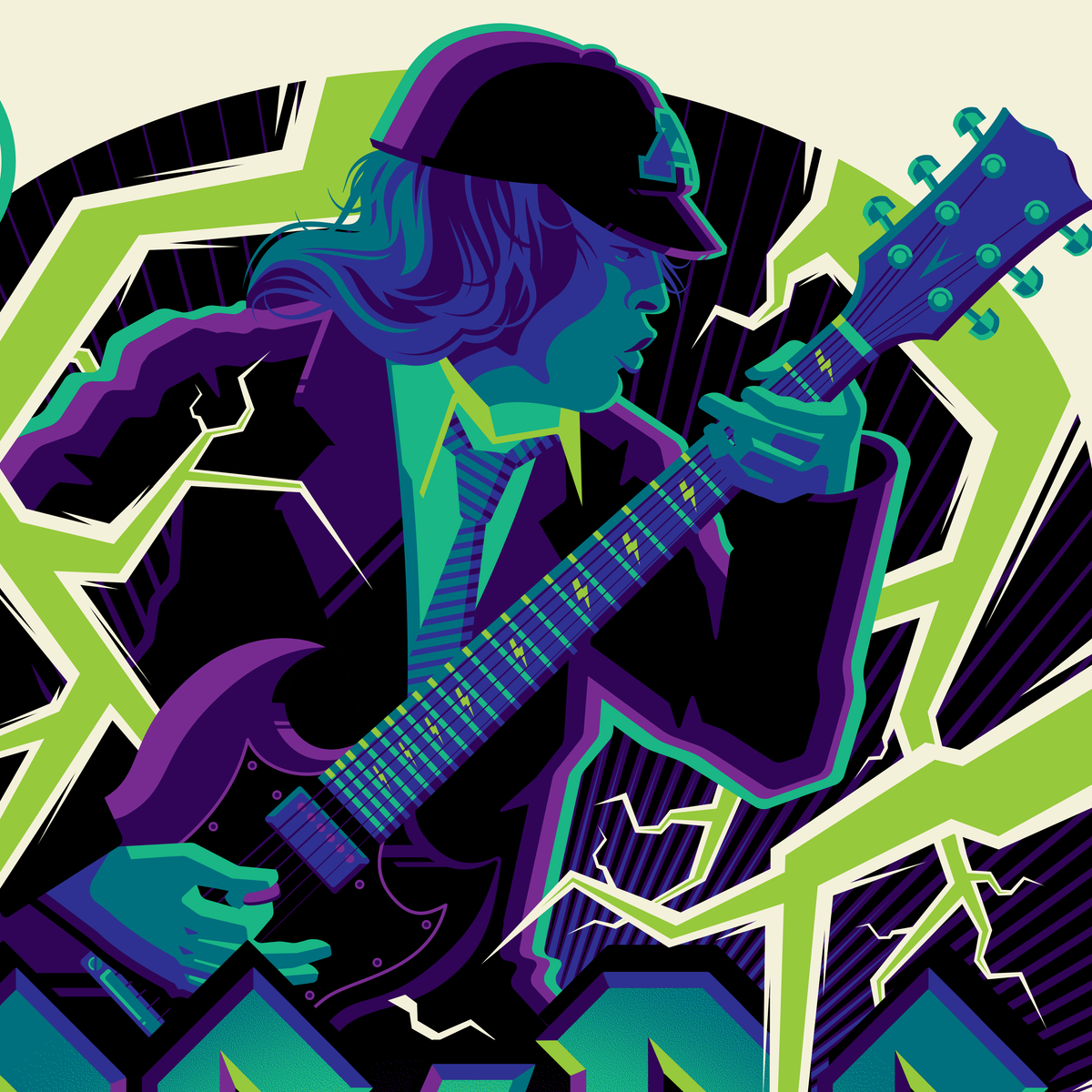 AC/DC: philadelphia midnight edition gig poster – strongstuffstore