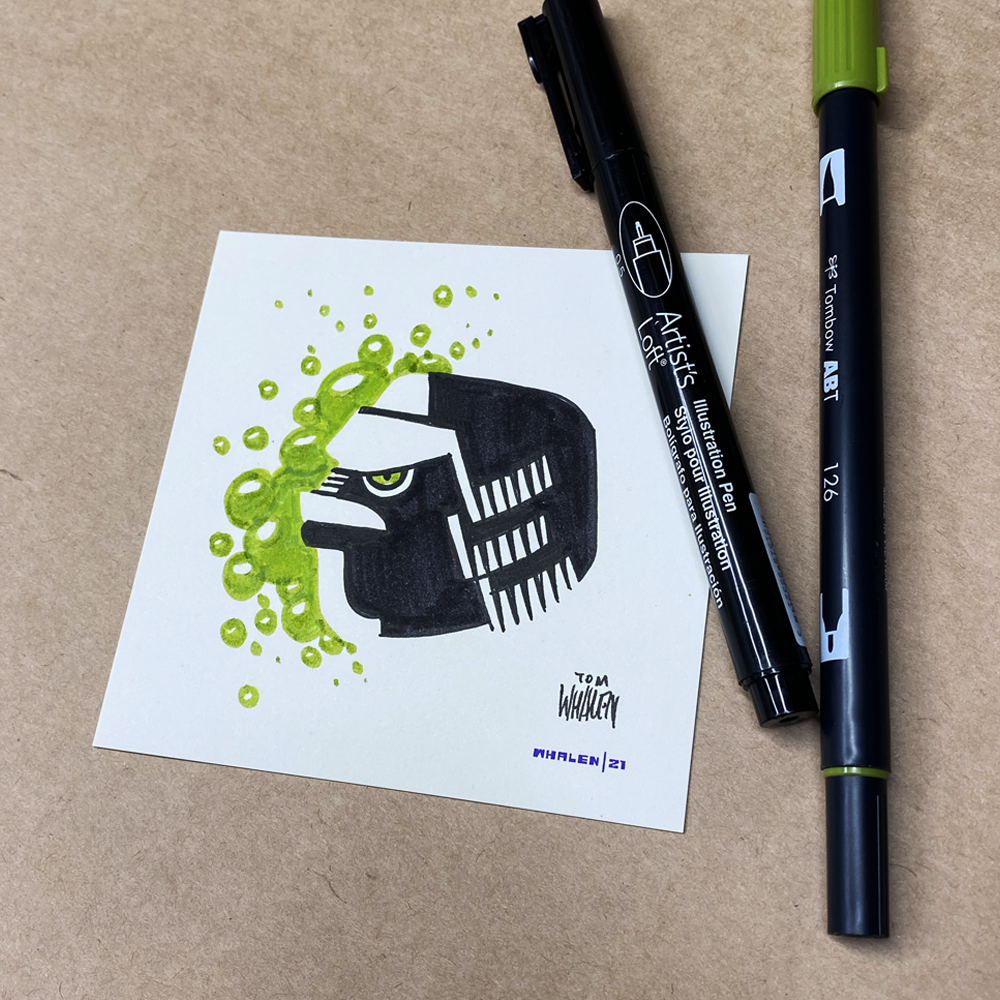 CREATURE (ACID GREEN) marker card – strongstuffstore