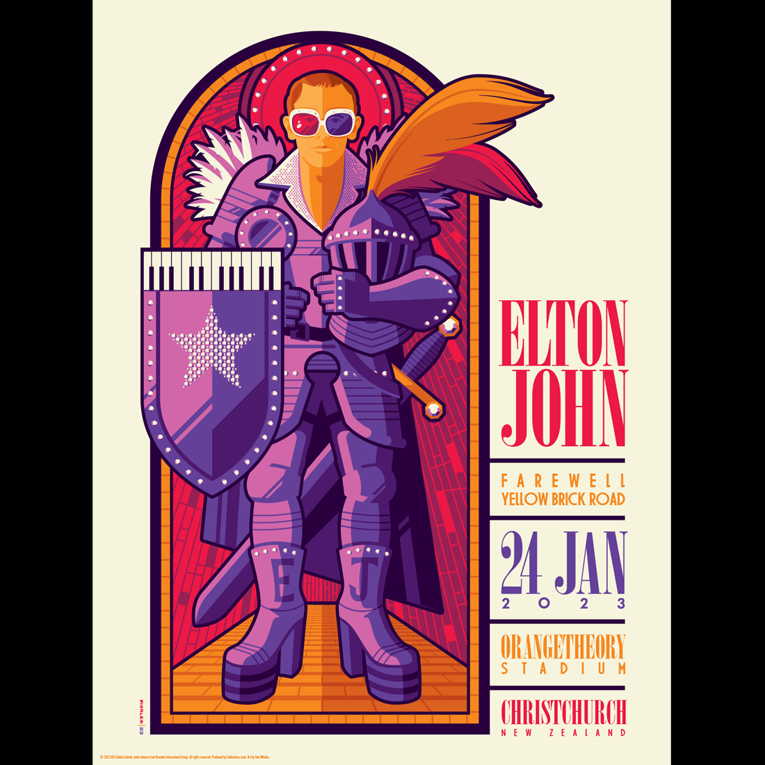 ELTON JOHN: christchurch, NZ gig poster – strongstuffstore