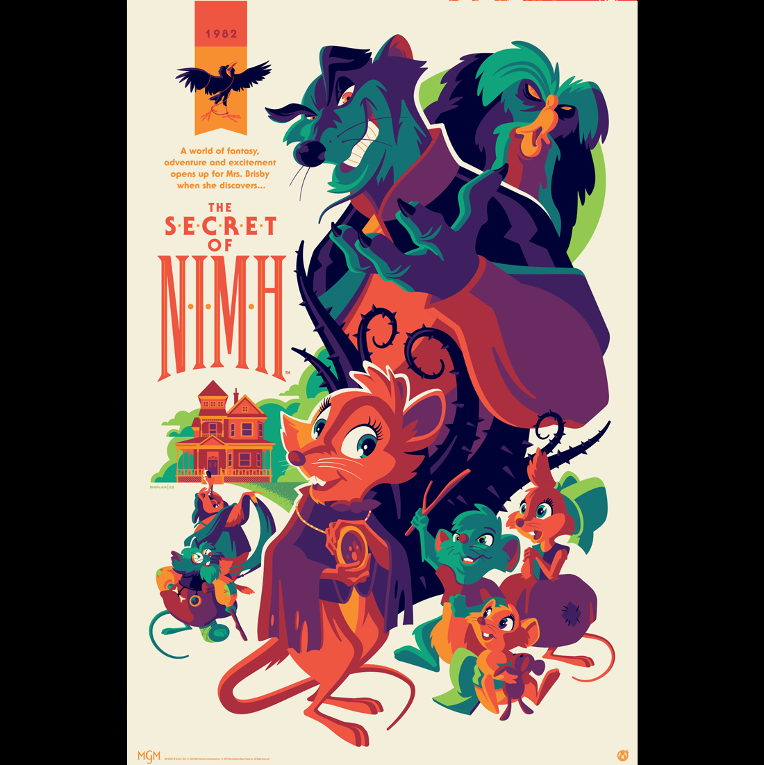 THE SECRET OF NIMH (owl x cream) screenprint – strongstuffstore